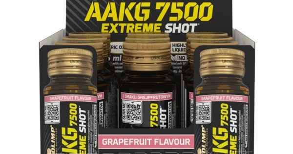 AAKG 7500 Extreme Shot, Grapefruit - 9 x 25 ml.